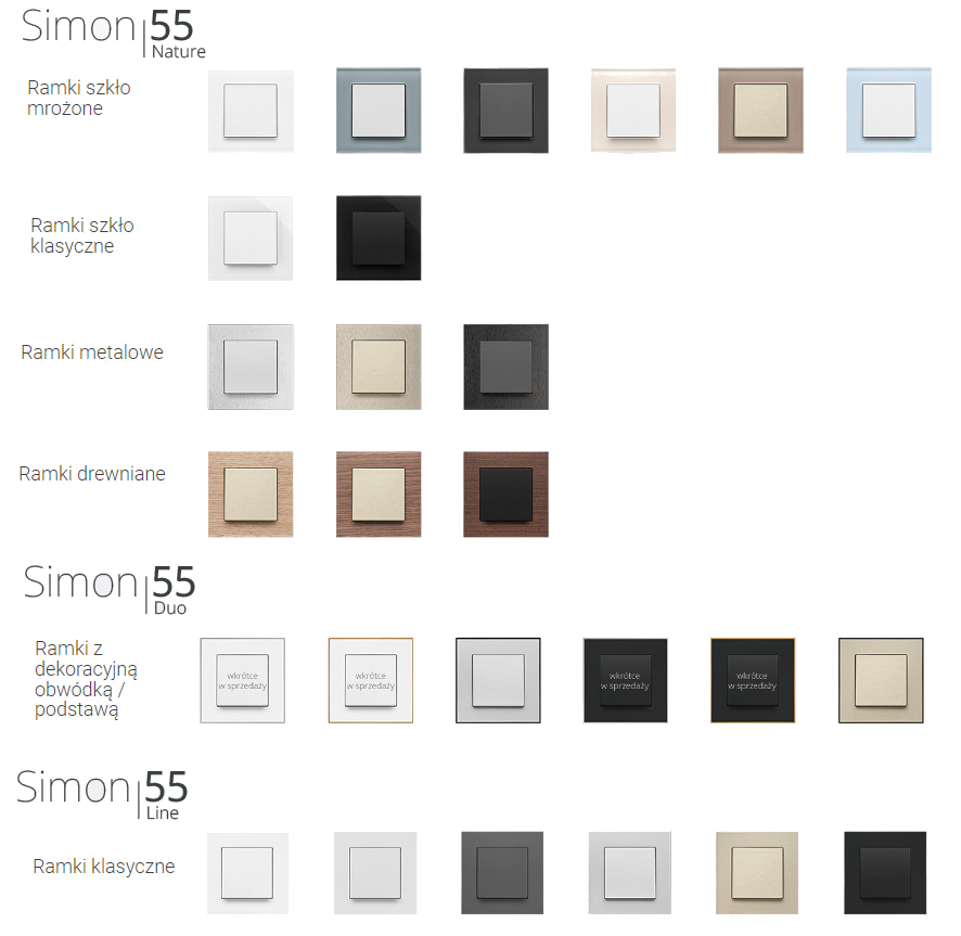 RAMKI SIMON 55 | Sklep z oświetleniem Light4u.pl