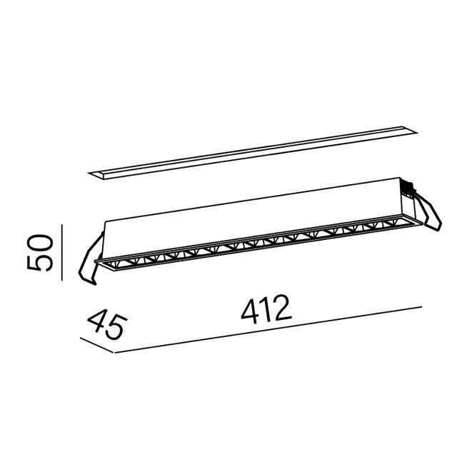 RAFTER points 41 LED trim wpuszczany M940 50° odbłyśnik czarny AQFORM ...